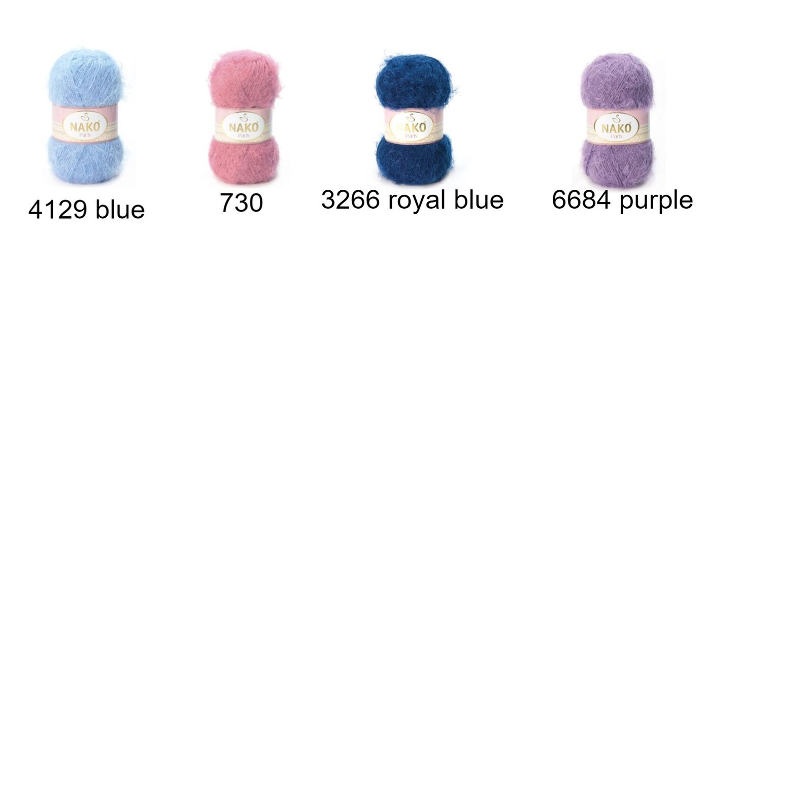 NAKO PARIS Fluffy Yarn Set of 5 Skeins Light Worsted Fluffy - Etsy