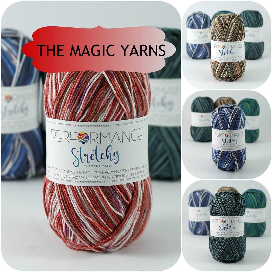 Elastic Crochet Yarn-stretchy,crochet Bikinis, Fingering Weight, Baby ...