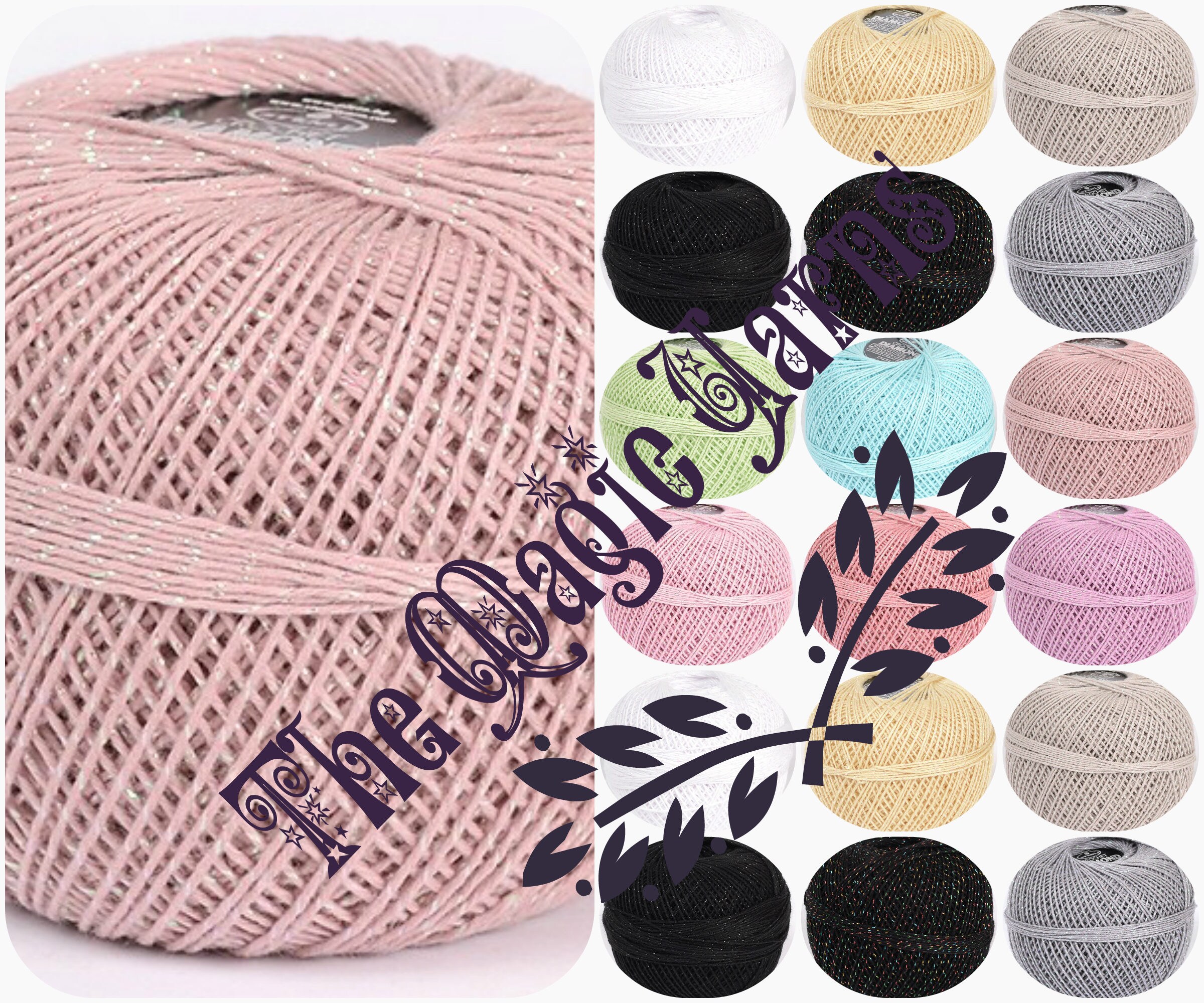 Crochet Thread Metallic Crochet Thread Crochet Cotton - Etsy Australia