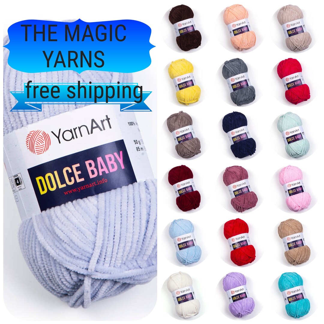 Yarnart Dolce Baby 50gr 85mt Soft Chanille Yarn for Knitting - Etsy