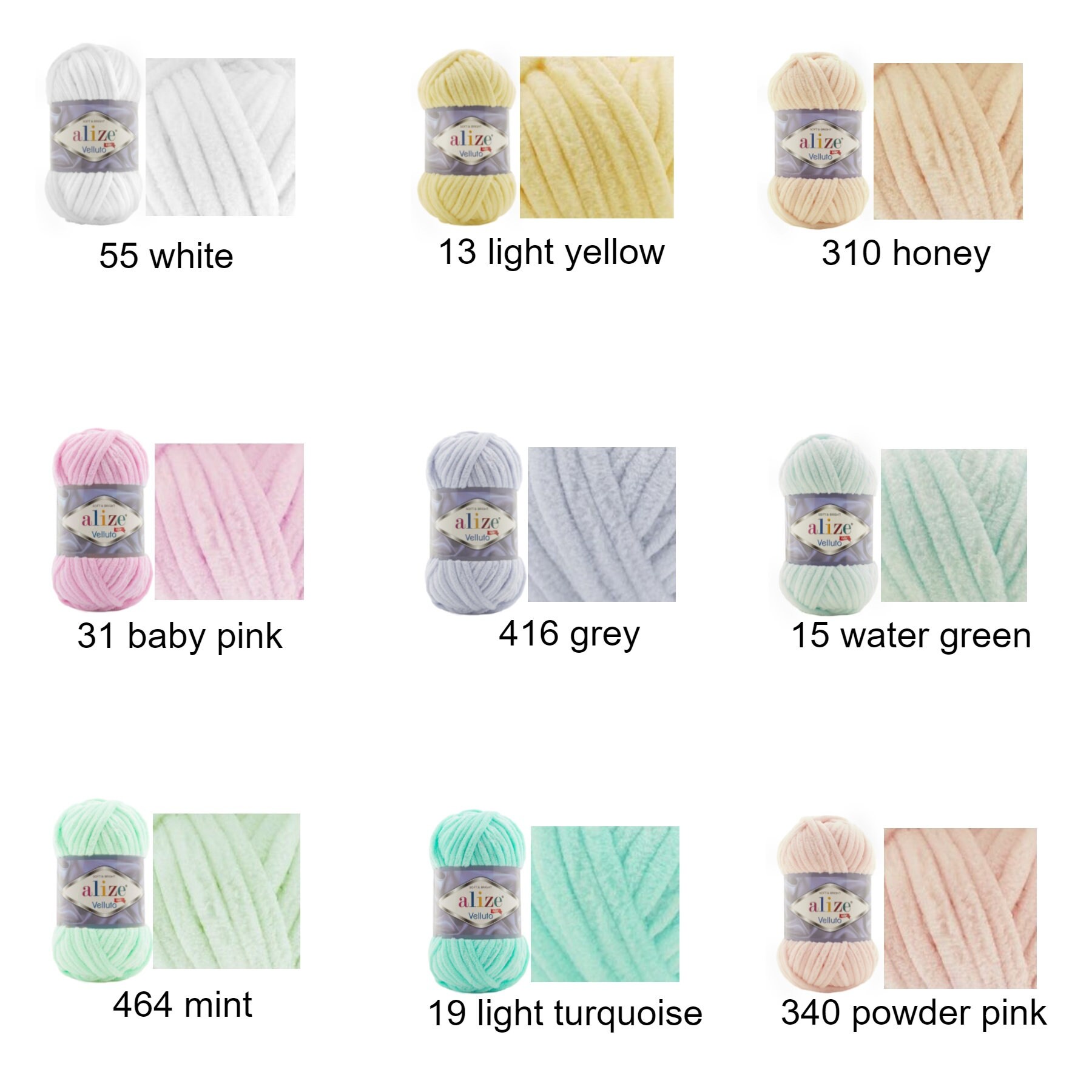 Sewing & Fiber Grey velvet yarn Alize Velluto Soft baby yarn Macrame ...