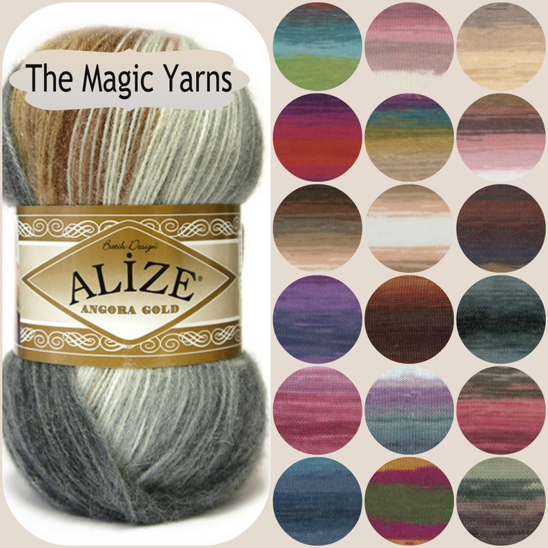 Alize ANGORA GOLD BATIK mohairwoolbatik colorsknitting | Etsy