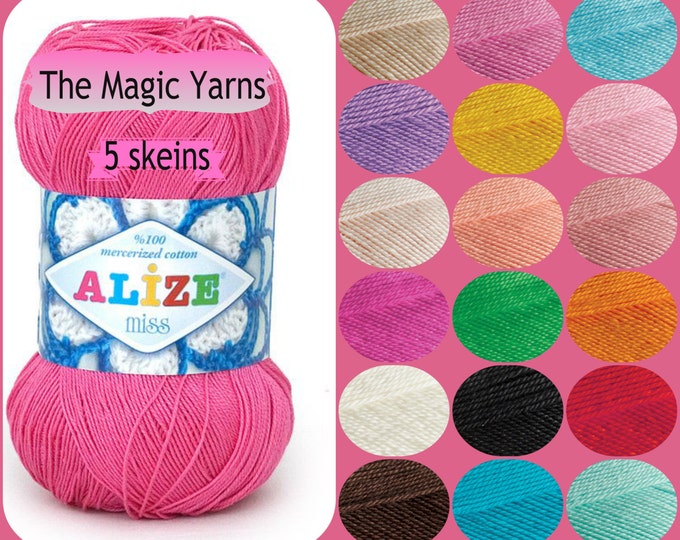 ALIZE yarn SILK yarn CROCHET thread WOOL by THEMAGICYARNS on Etsy