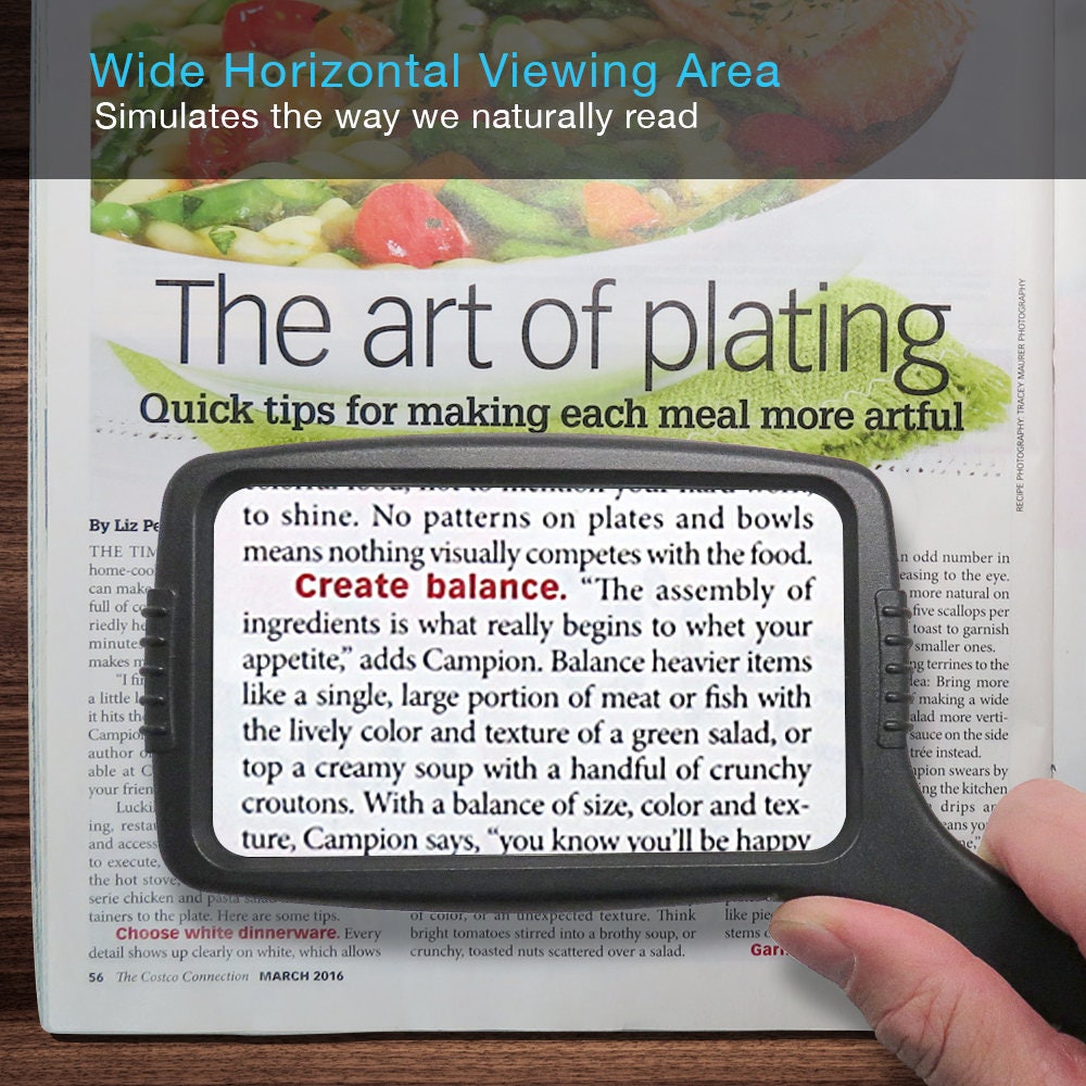 Jumbo Size Magnifying Glass Wide Horizontal Lens3x | Etsy