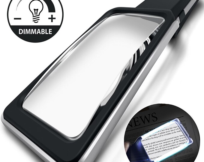 Large Magnifying Glass With Dimmable Lights(3x Magnification)- Wide ...