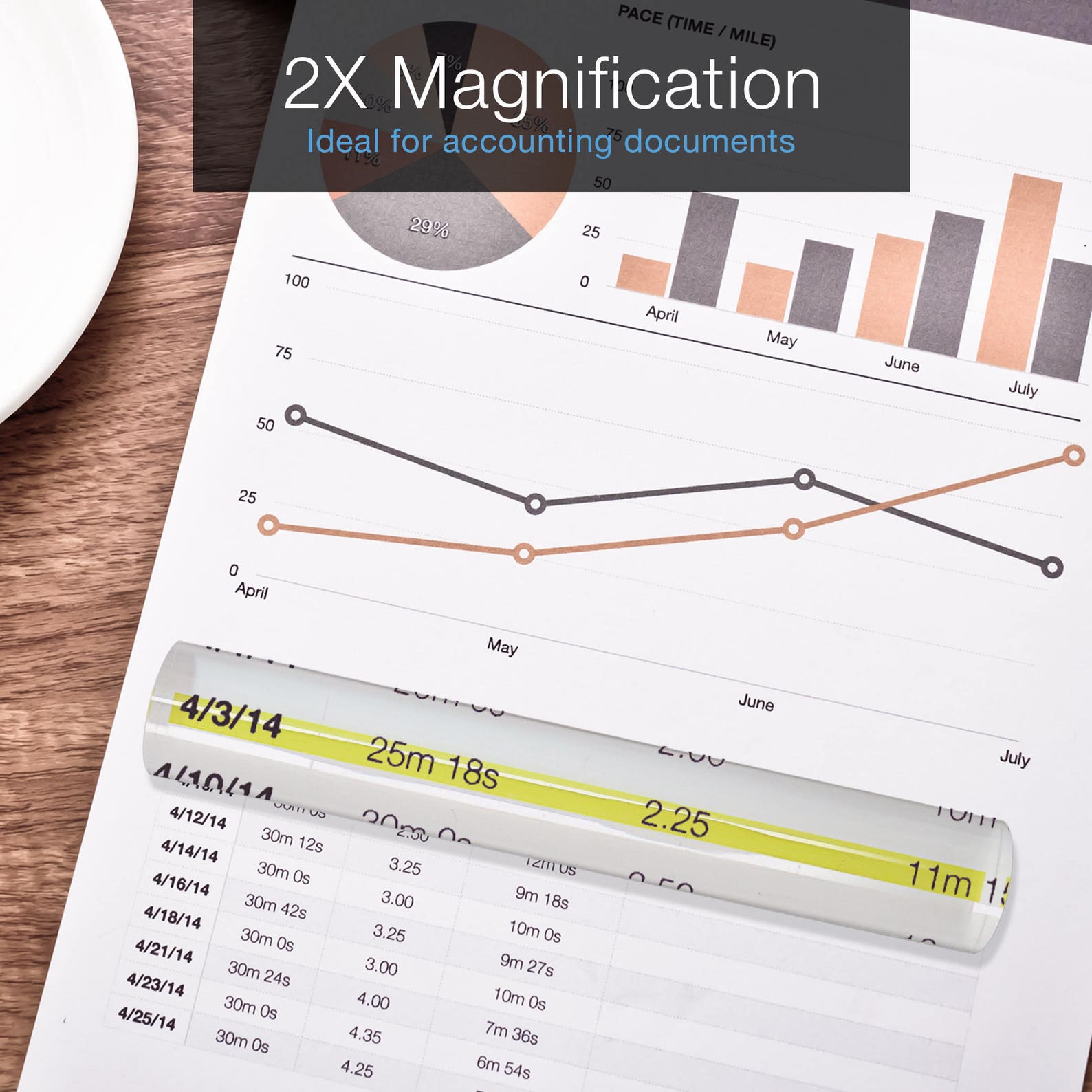 6 Magnifying Bar Magnifier With Guide Line 2x - Etsy