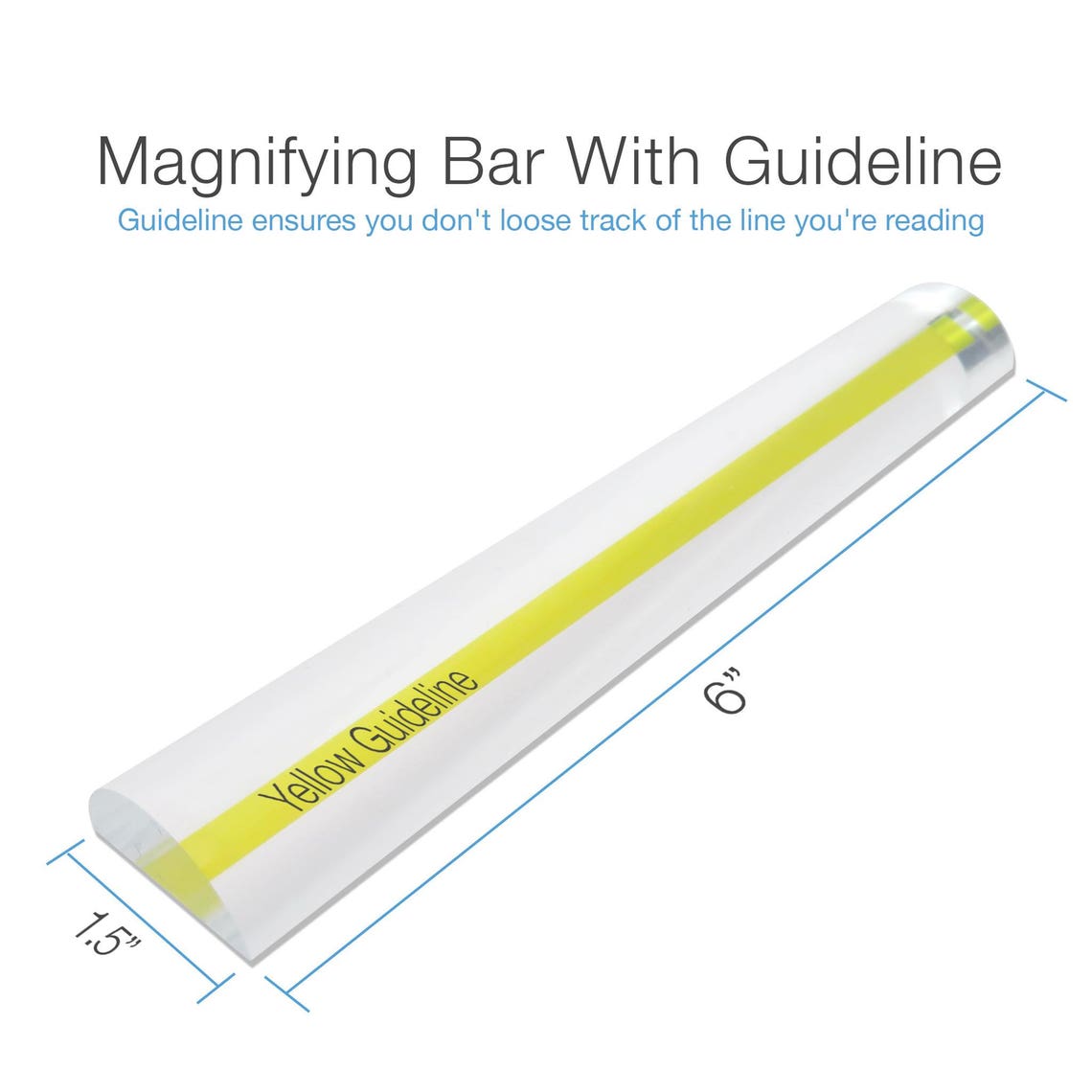6 Magnifying Bar Magnifier With Guide Line 2x - Etsy