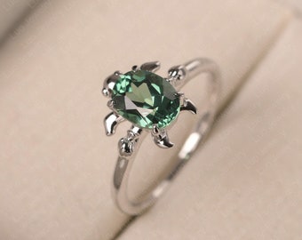 Green Turtle Ring - Etsy