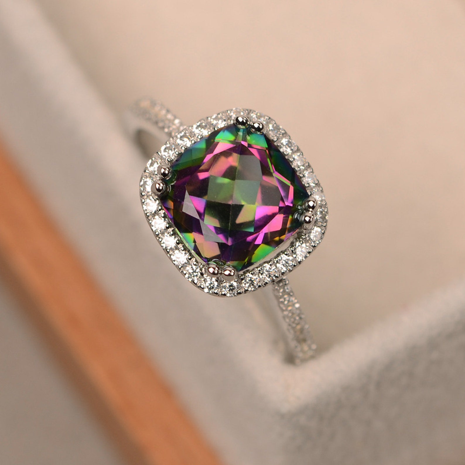 Mystic Topaz Rings Rainbow Mystic Topaz Sterling Silver - Etsy