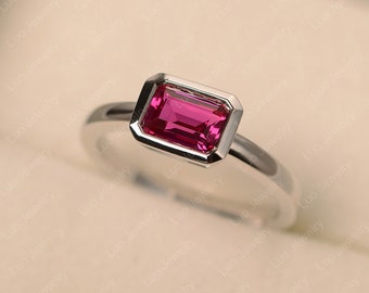 Ruby East West Ring | Etsy