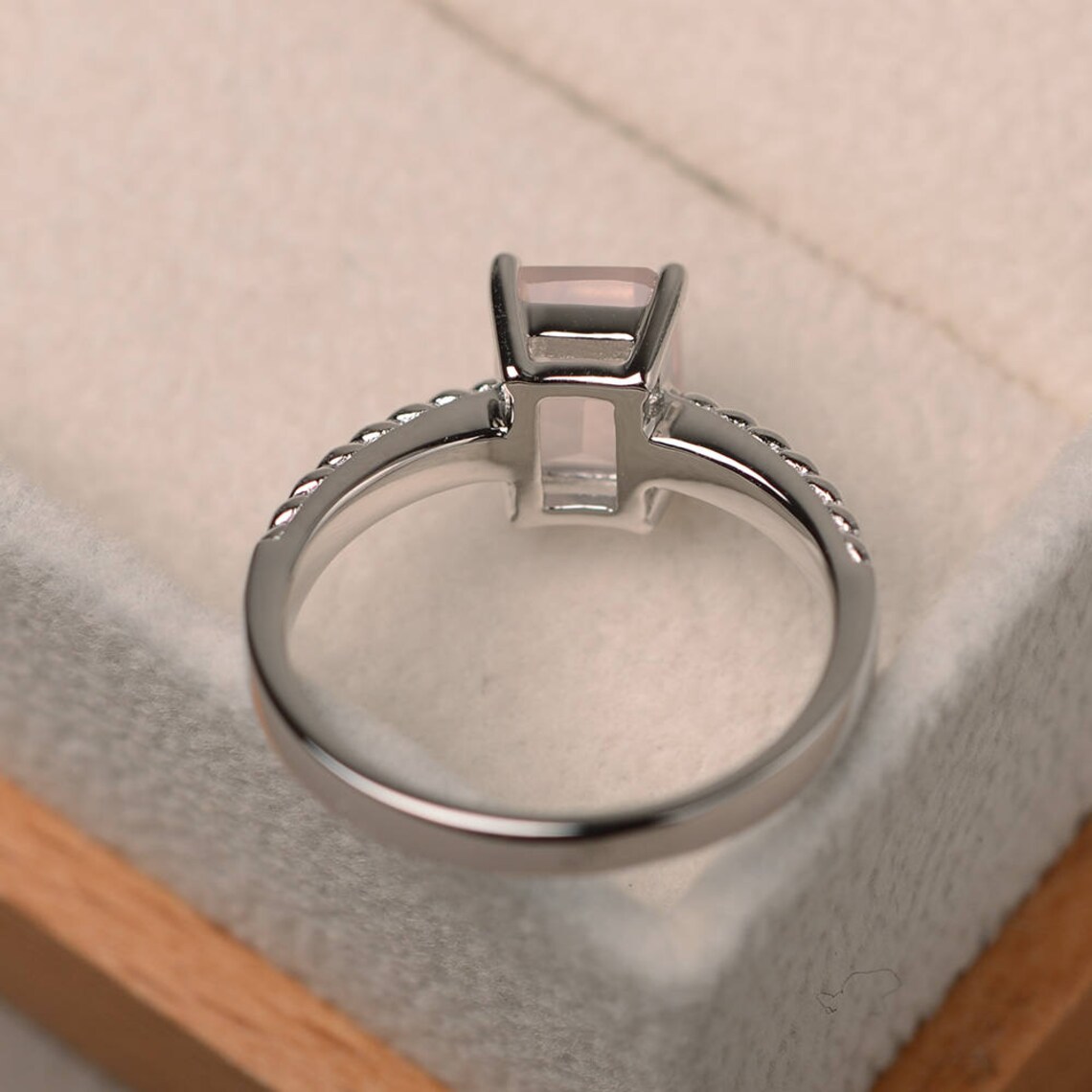 Anillo de cuarzo rosa natural anillo de compromiso piedra - Etsy México