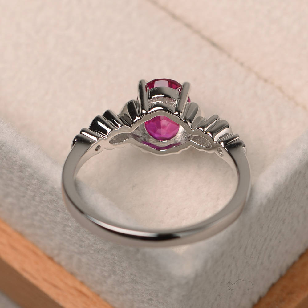 Anniversary Ring Ruby Ring Oval Cut Red Gemstone July - Etsy