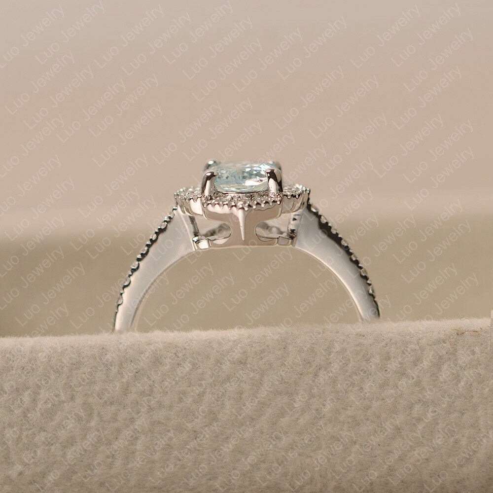 Aquamarine Ring Sterling Silver Engagement Ring for Women - Etsy