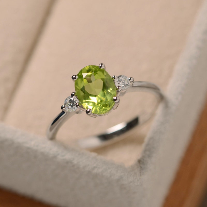 Peridot Ring - Etsy