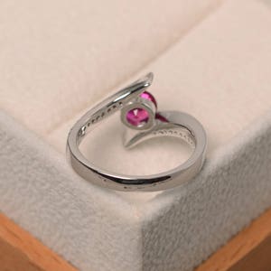 Ruby Promise Ring, Ruby Ring, July Birthstone Ring, Sterling Silver ...