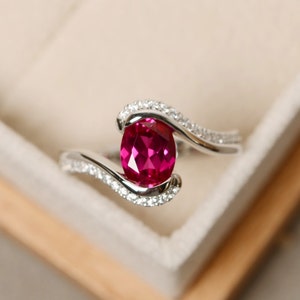 Ruby Ring, Oval Cut, Gemstone Ring Ruby, Oval Cut Ruby Ring - Etsy
