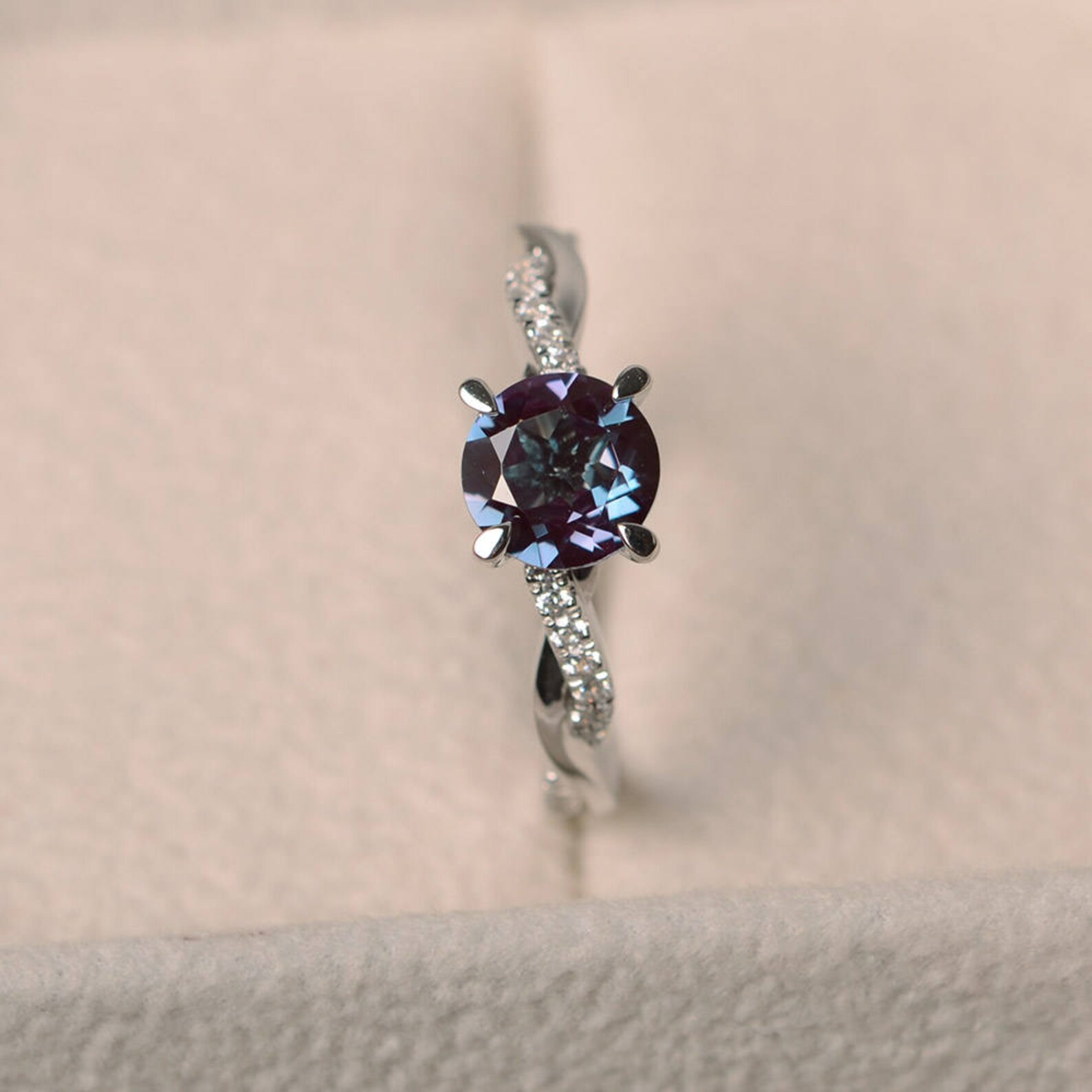 Infinity Alexandrite Ring Twist Promise Ring June - Etsy