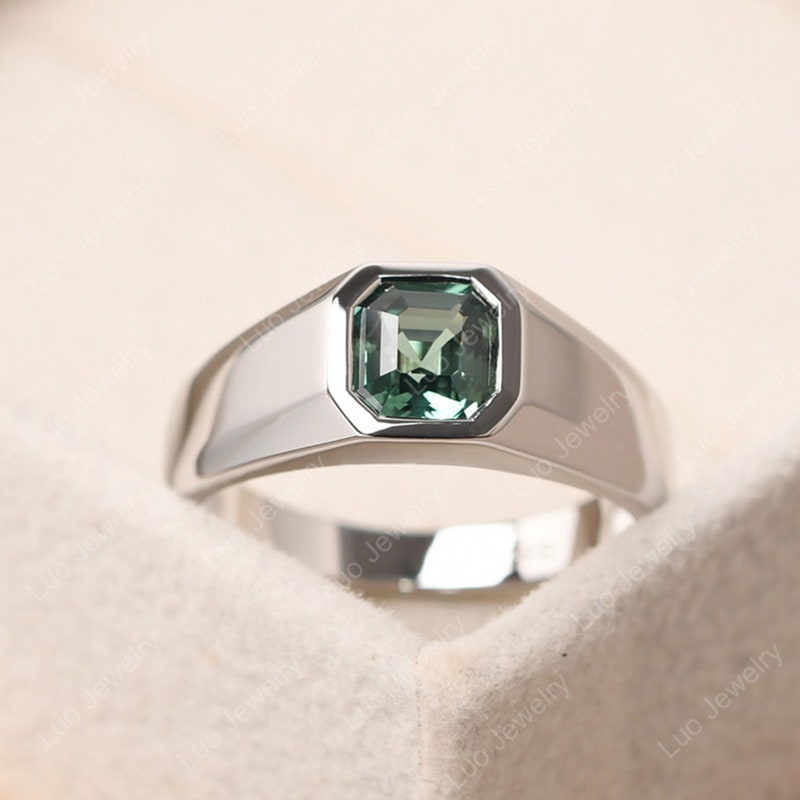 Green Stone Men Ring - Etsy
