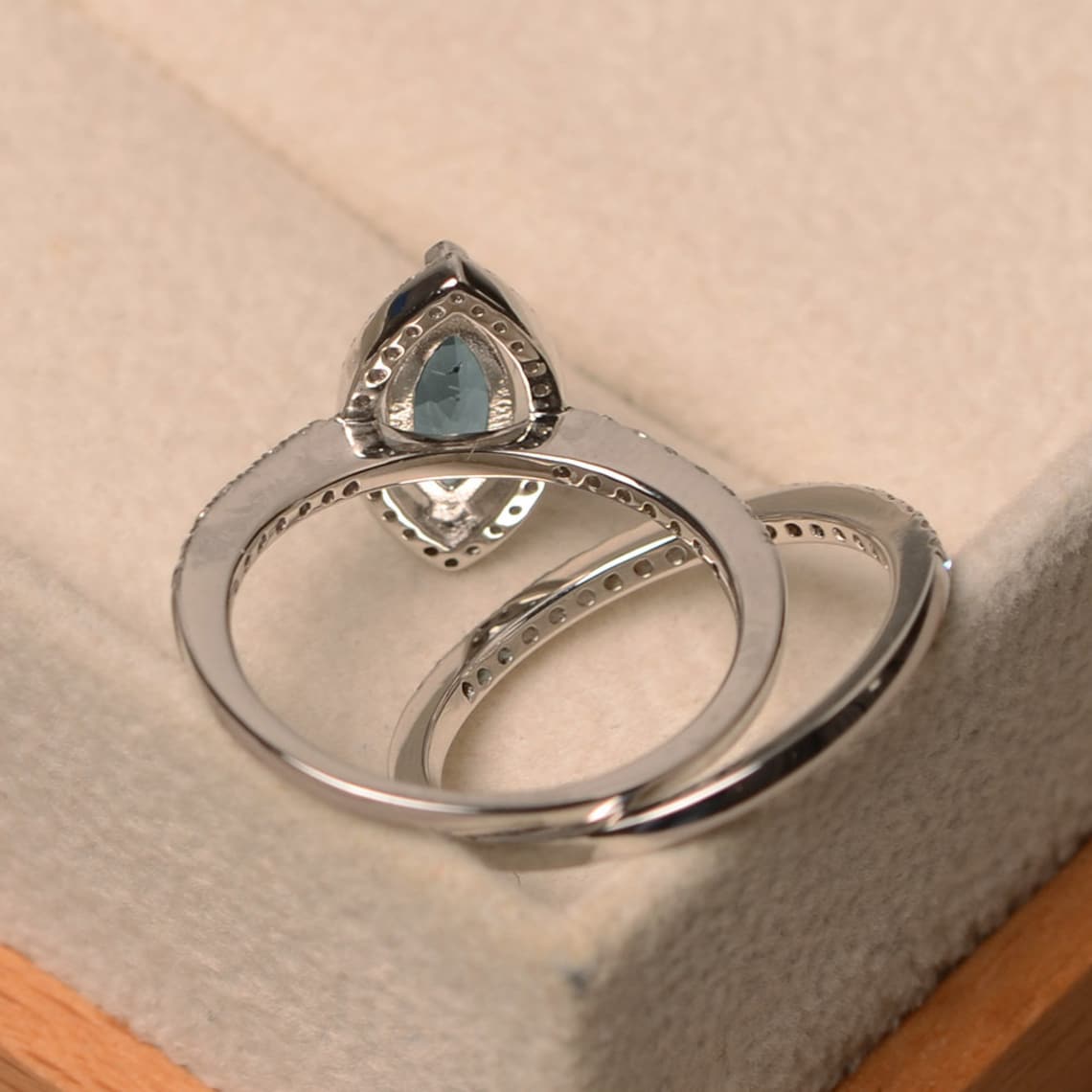 London Blue Topaz Ring Silver Proposal Ring Marquise Cut - Etsy