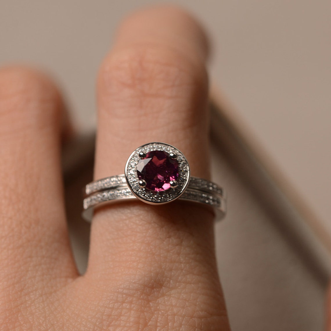 Red Tourmaline Ring Silver Proposal Ring Tourmaline Ring - Etsy
