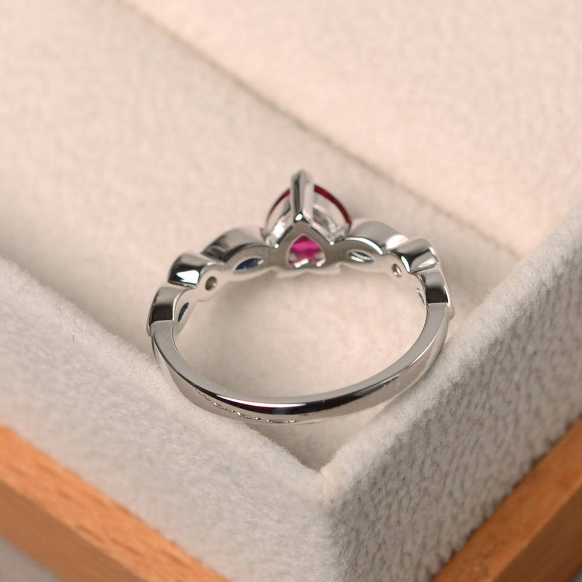 Ruby Rings Promise Rings July Birthstone Ringsheart Cut Red | Etsy