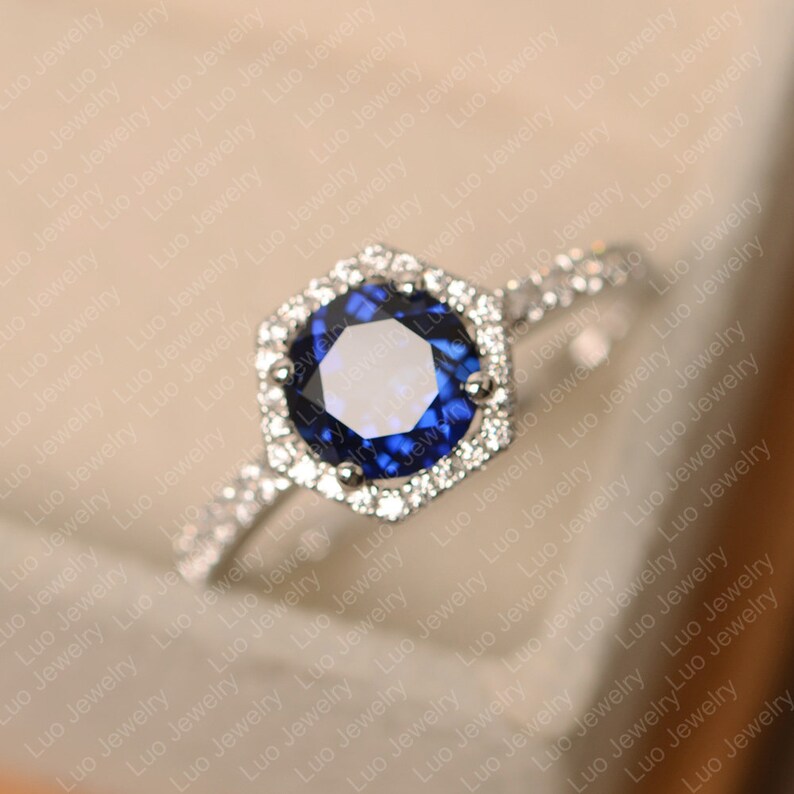 Sapphire Ring September Birthstone Ring Sterling Silver - Etsy