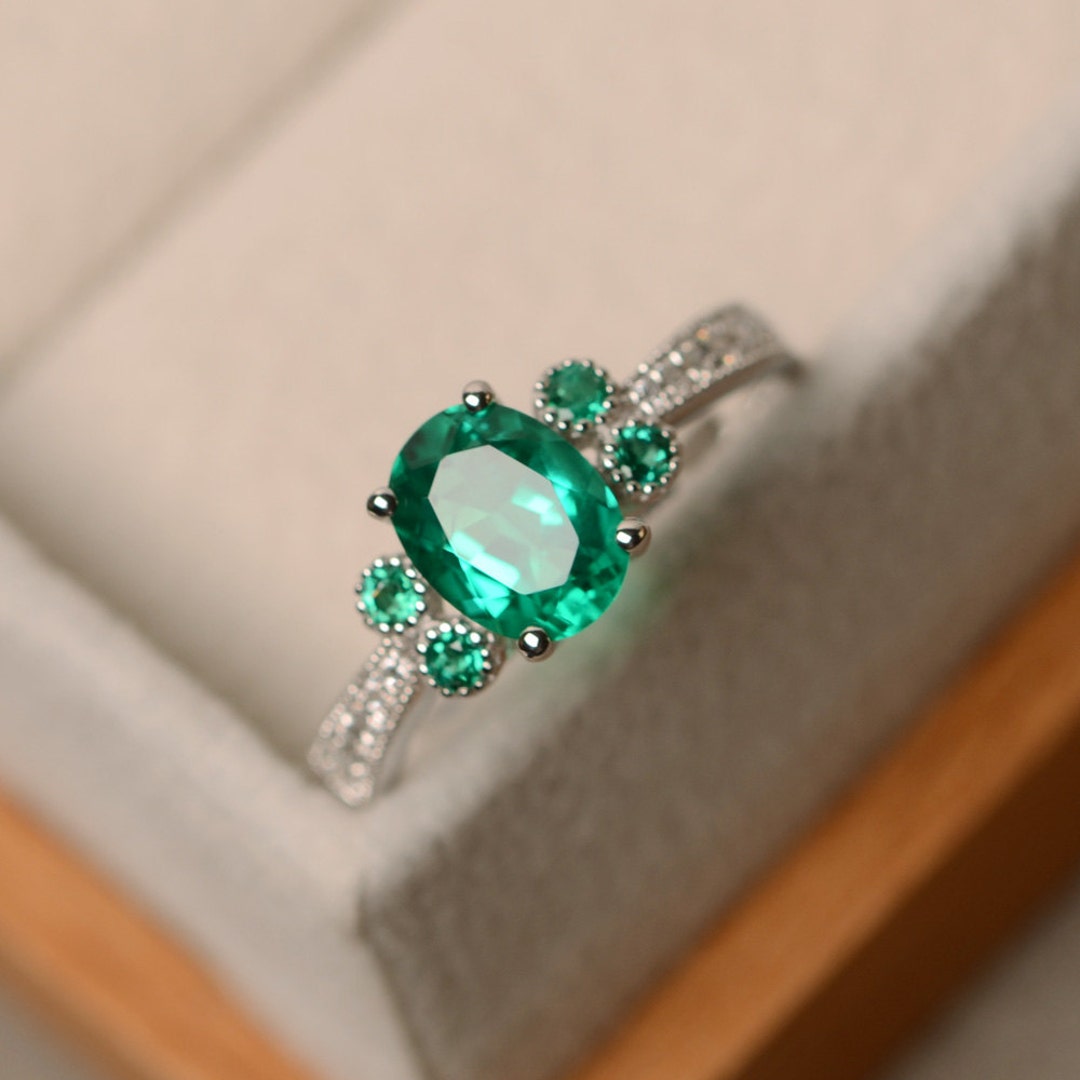 Emerald Ring, Engagement Ring - Etsy