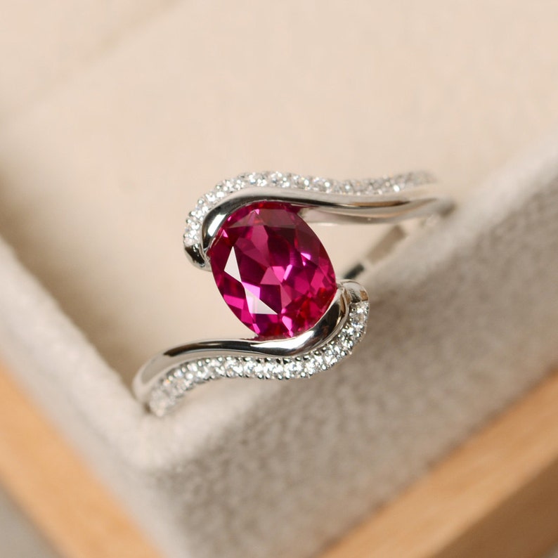 Ruby Ring Oval Cut Gemstone Ring Ruby Oval Cut Ruby Ring - Etsy