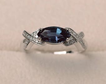 Alexandrite Ring Alexandrite Wedding Ring June Birthstone - Etsy