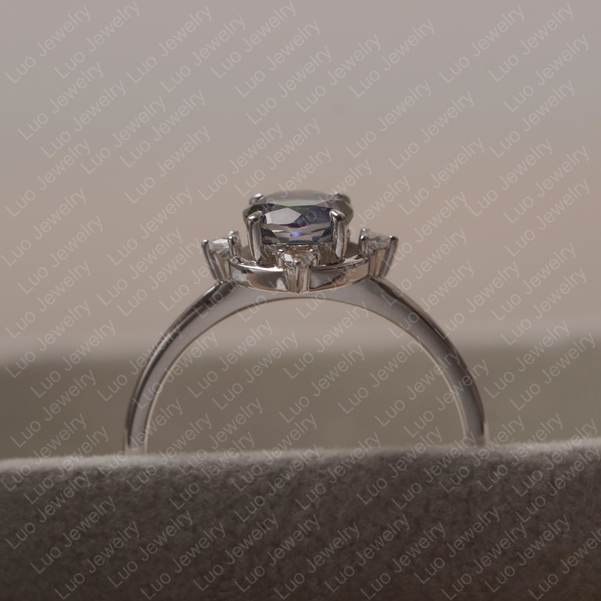 Jupiter Ring Mystic Topaz Ringsterling Silverround Cut - Etsy