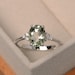 Green Amethyst Ring Oval Gemstone Ring Bridal Ring Green - Etsy