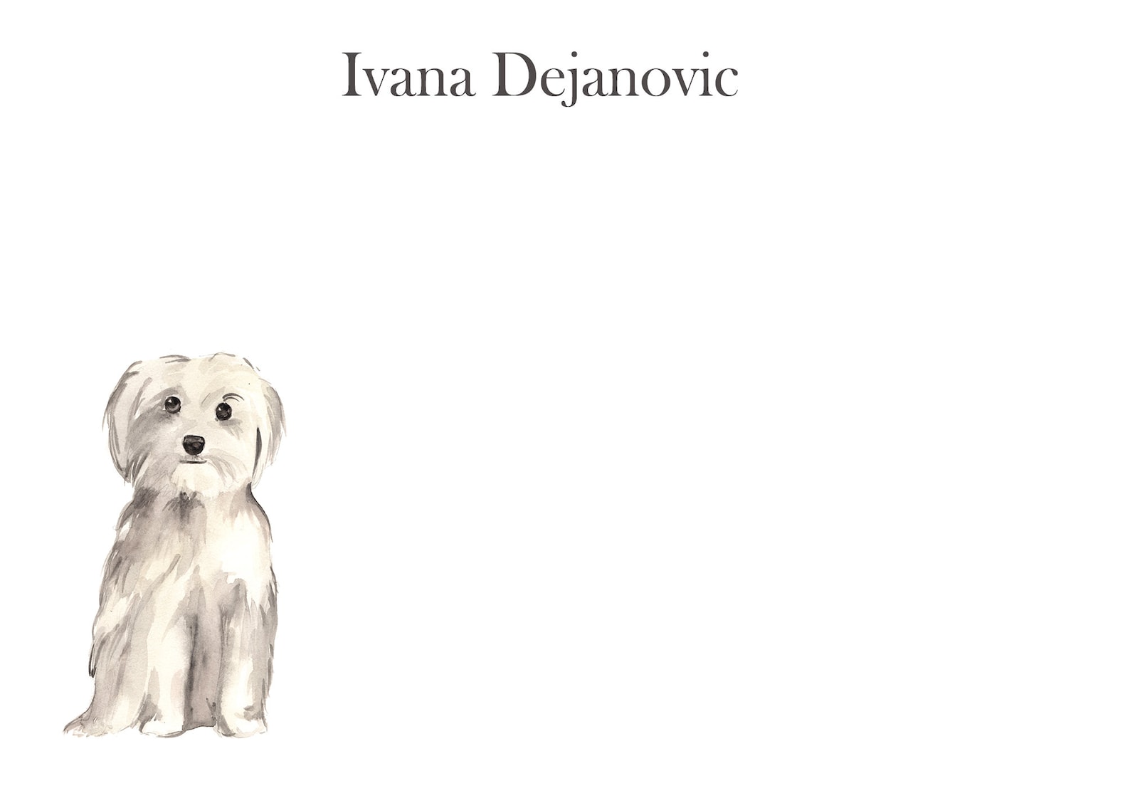 Maltese Stationery Stationary Set Note Cards Personalized - Etsy