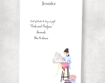 Personalized Sticky Notes With Book Design and Custom Text // 3x3 ...