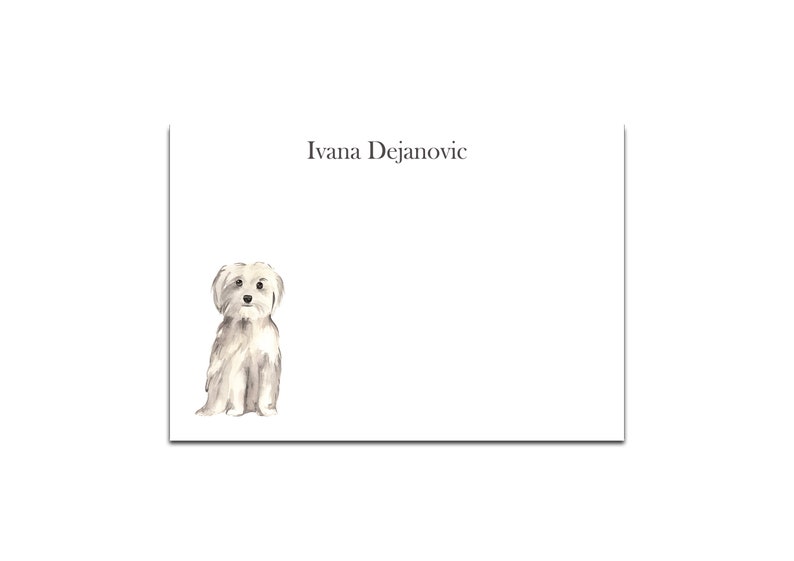 Maltese Stationery Stationary Set Note Cards Personalized - Etsy