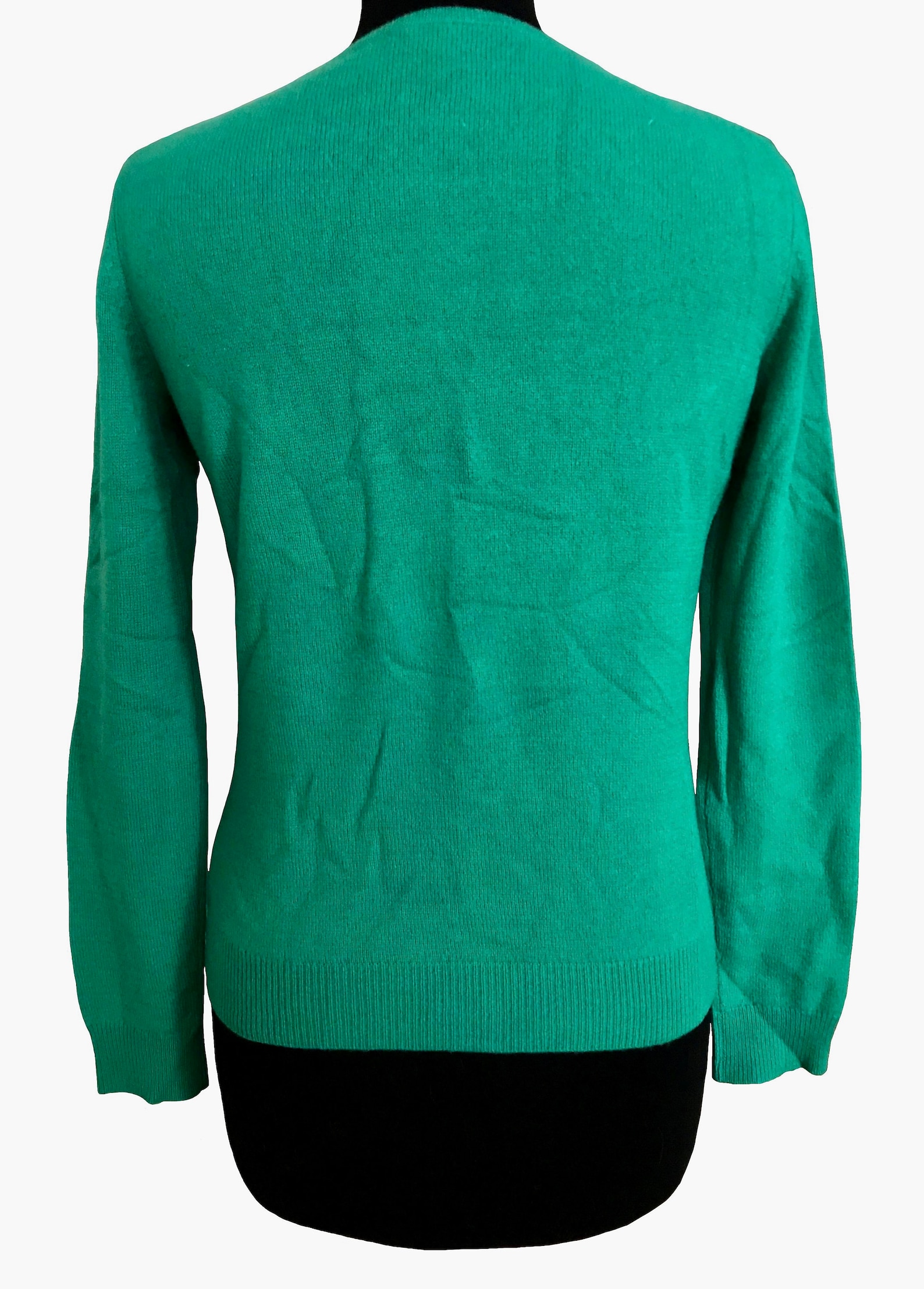 100% Luxury Bright Emerald Green Cashmere Cardigan Thick | Etsy