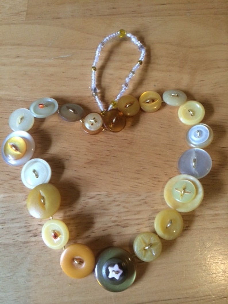 Beautiful Hand Made Hanging Wire and Button Hearts, Ideal for That ...