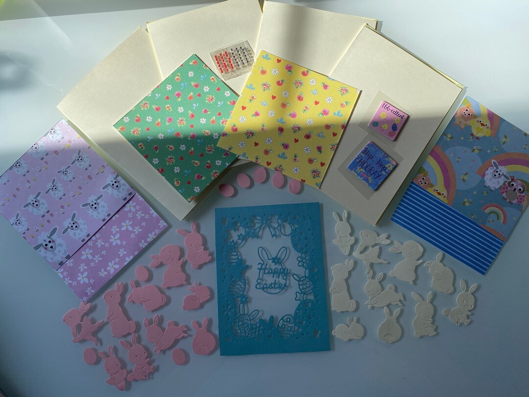 Card Making Kit, Make Your Own Easter Cards Kit, Handmade Card Kit ...