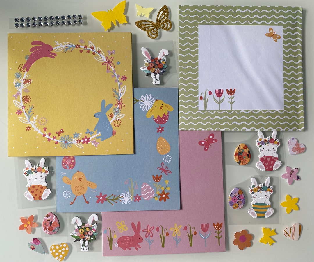 Card Making Kit, Make Your Own Easter Cards Kit, Handmade Card Kit ...