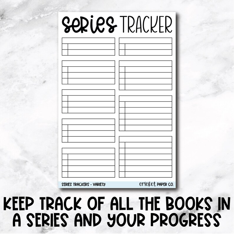 Book Series Tracker Book Journal Stickers - Etsy