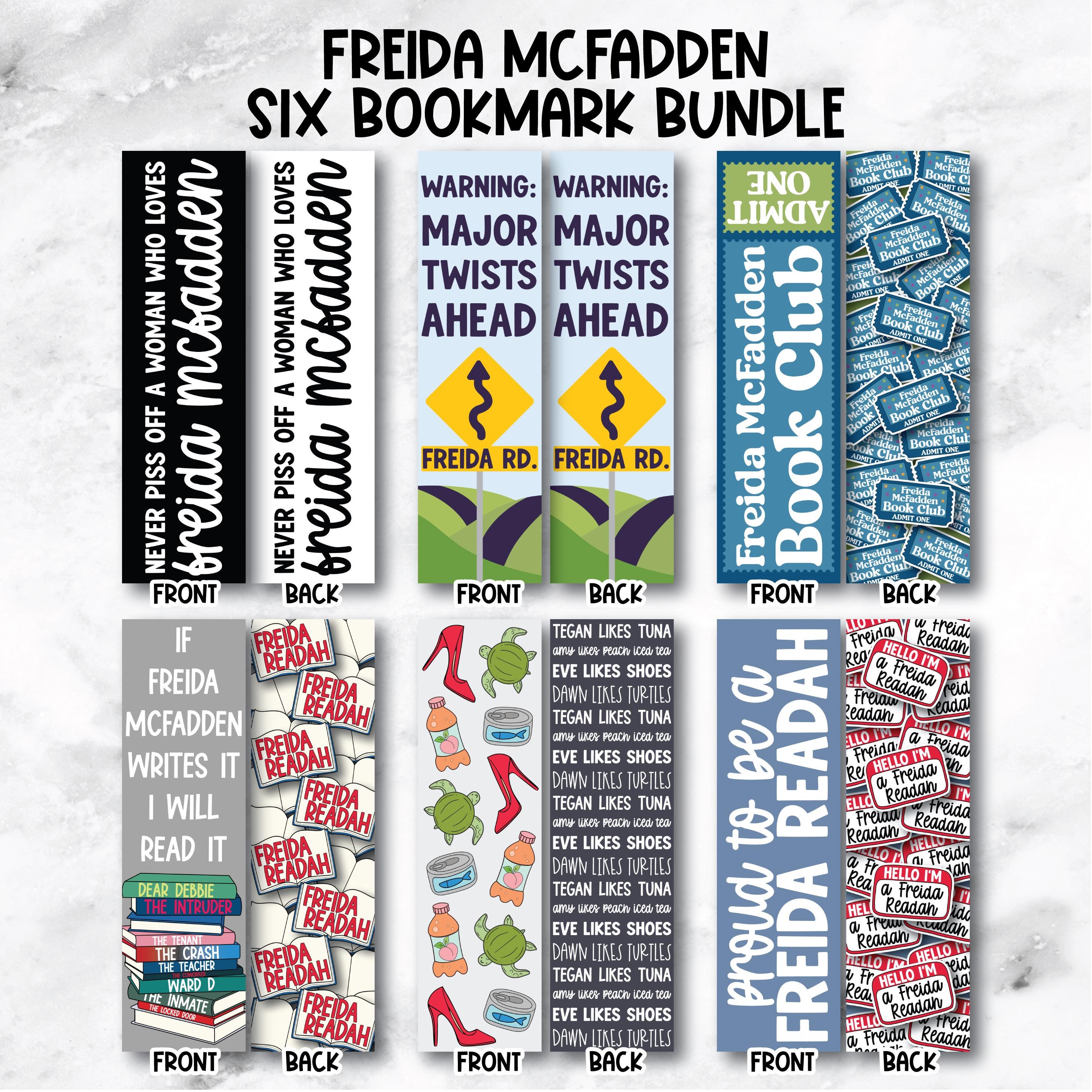 Freida Mcfadden 6 Bookmark Bundle - Official Merchandise of Freida ...
