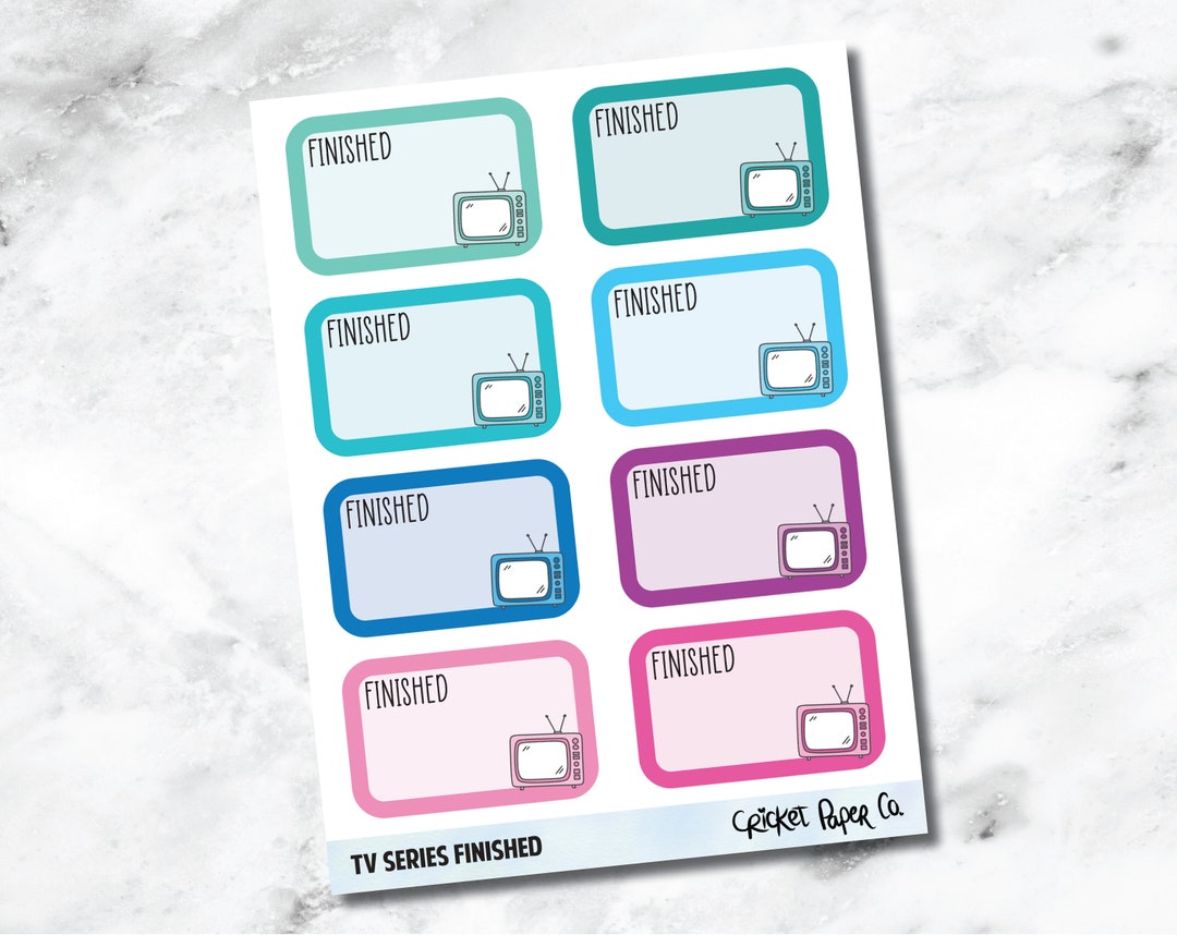 TV Series Finished - Television and Movie Planner Stickers - Etsy