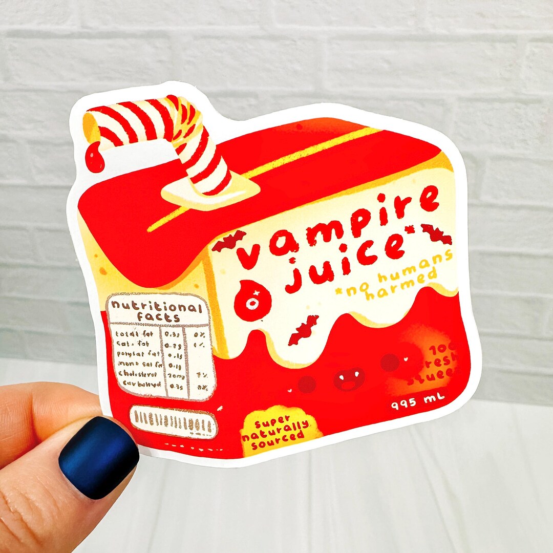 Vampire Juice - Decorative Vinyl Sticker DC11 - Etsy