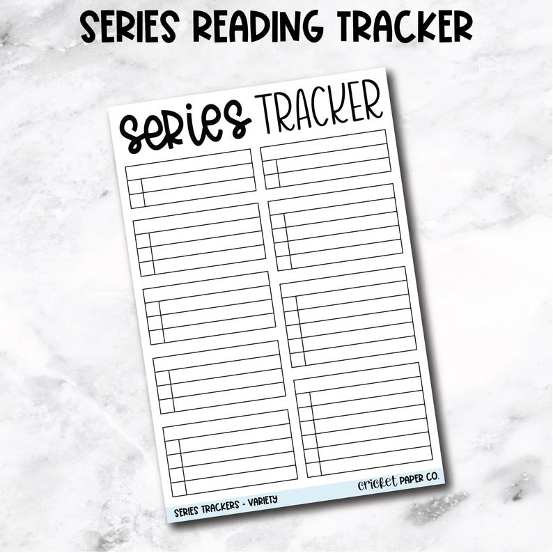 Book Series Tracker Book Journal Stickers - Etsy