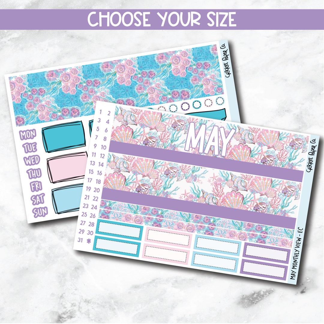 May Monthly View Planner Sticker Kit for 7x9 Planners - Etsy