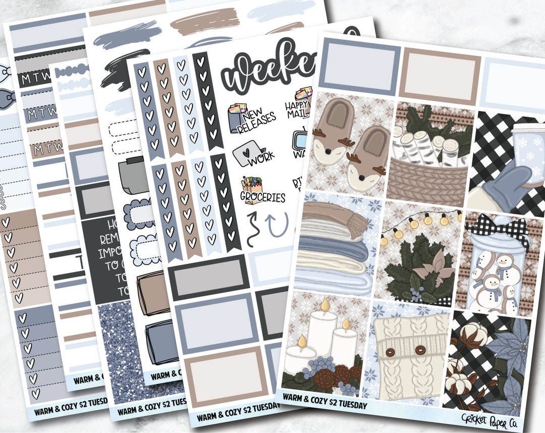 WARM and COZY Planner Stickers - Full Kit - Etsy