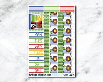 no repeat 40 or 100 pieces Super Mario washi sticker flakes Stickers ...