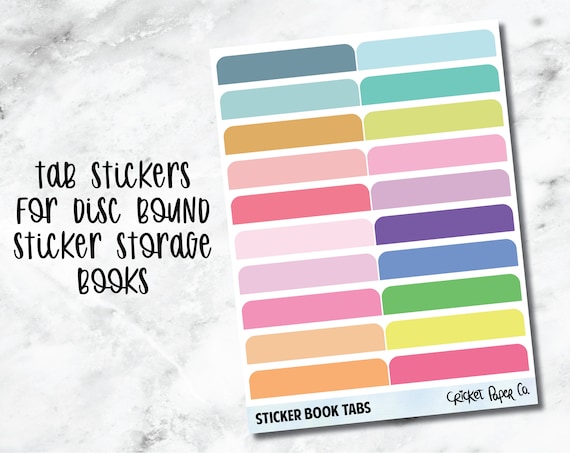Sticker Tabs for Disc Bound Sticker Storage Album Colorful - Etsy