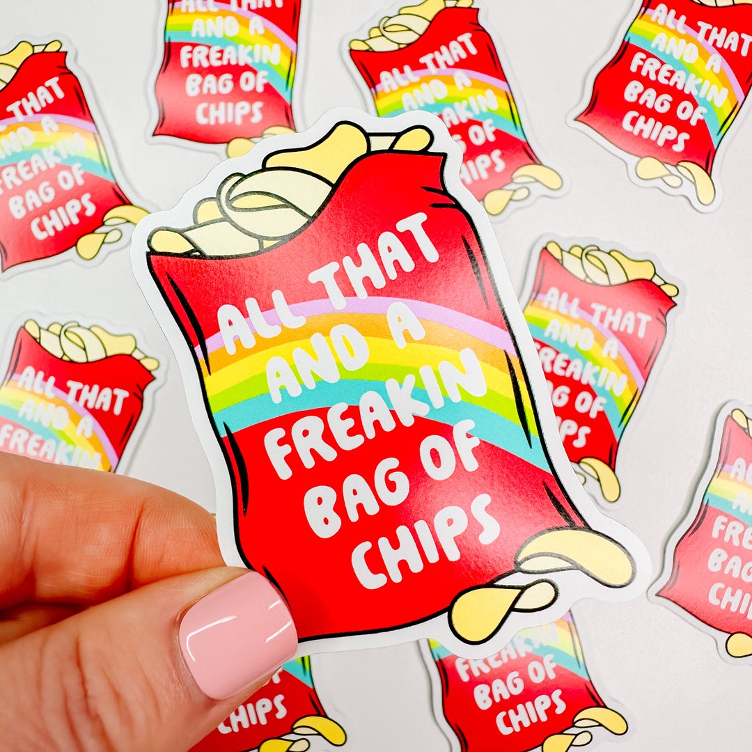Freakin Bag of Chips - Decorative Vinyl Sticker - Etsy