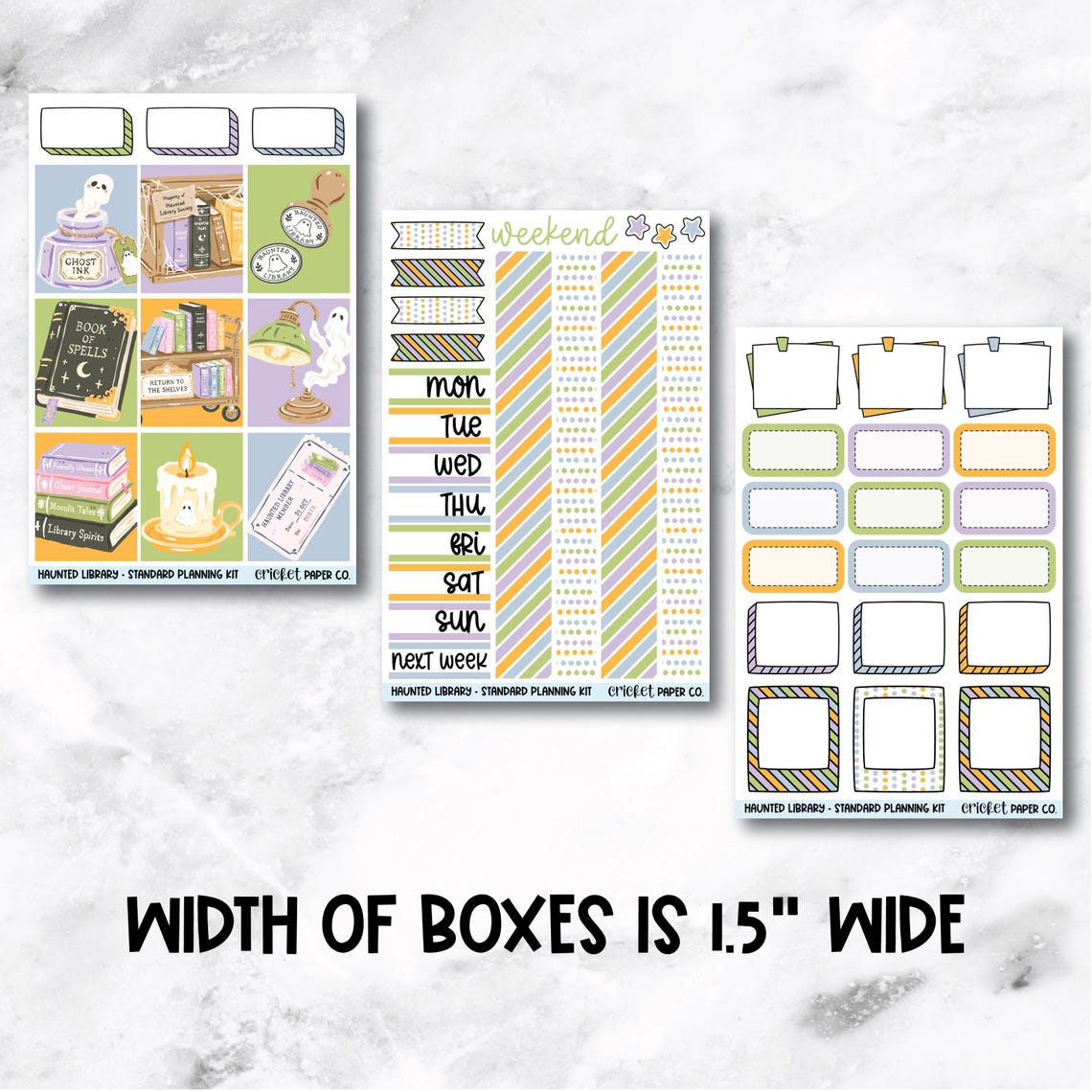 Planner Stickers Standard Mini Kit - Haunted Library - Etsy