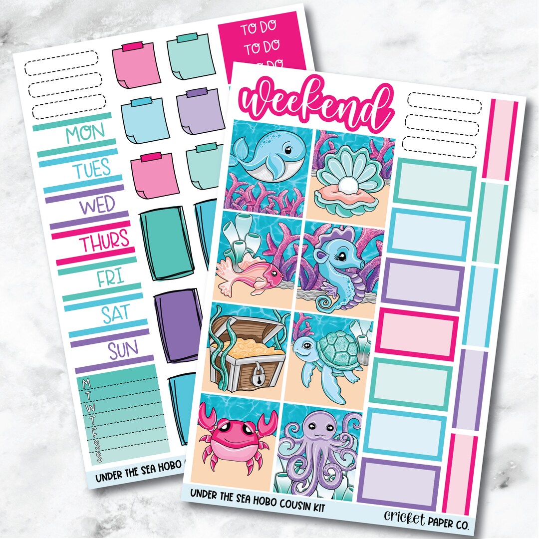 Under the Sea HOBONICHI COUSIN Planner Stickers Mini Kit - Etsy